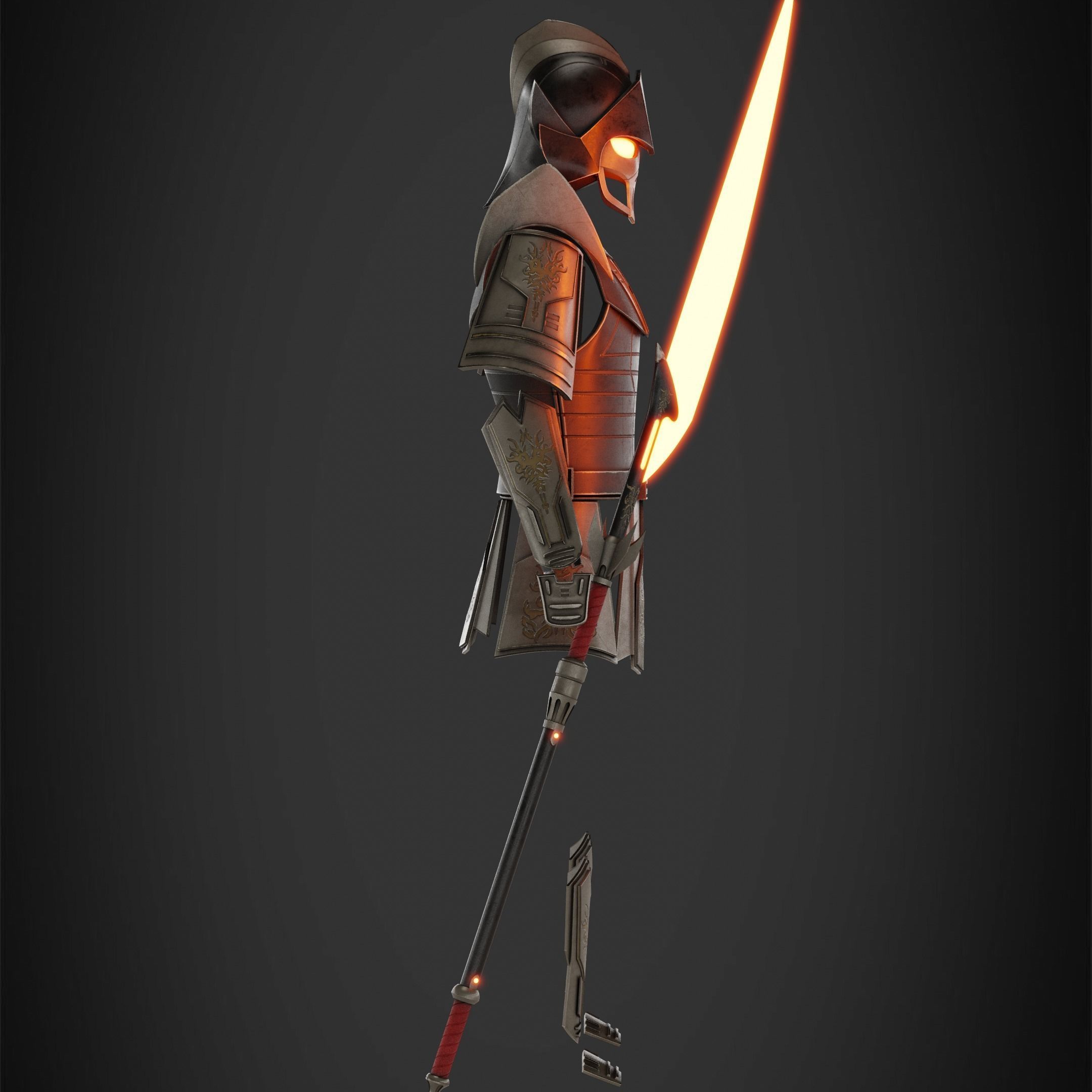 Star Wars Darth Bane Full Armor and Pike for Cosplay 3D Model ...