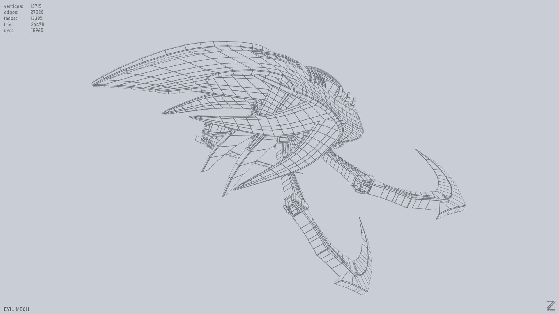 3D model Evil mech VR / AR / low-poly | CGTrader