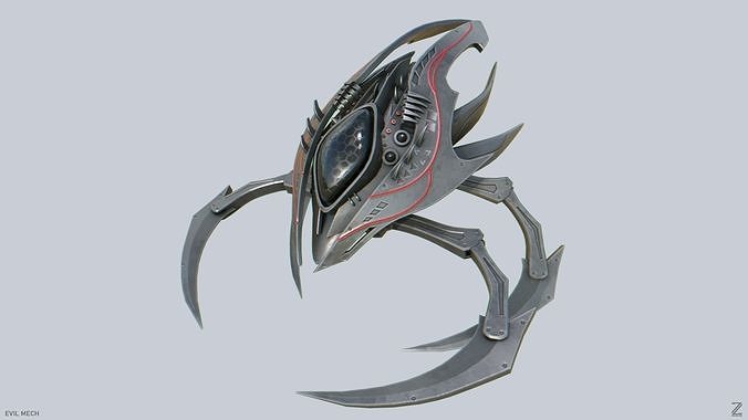 3D model Evil mech VR / AR / low-poly | CGTrader