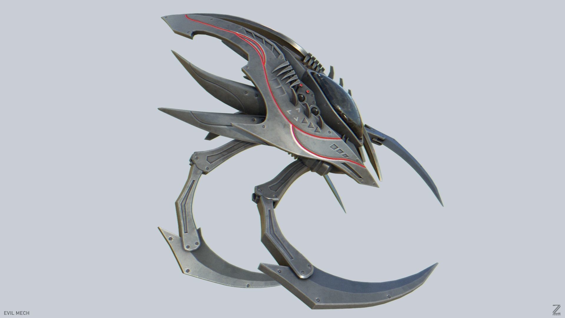 3D model Evil mech VR / AR / low-poly | CGTrader