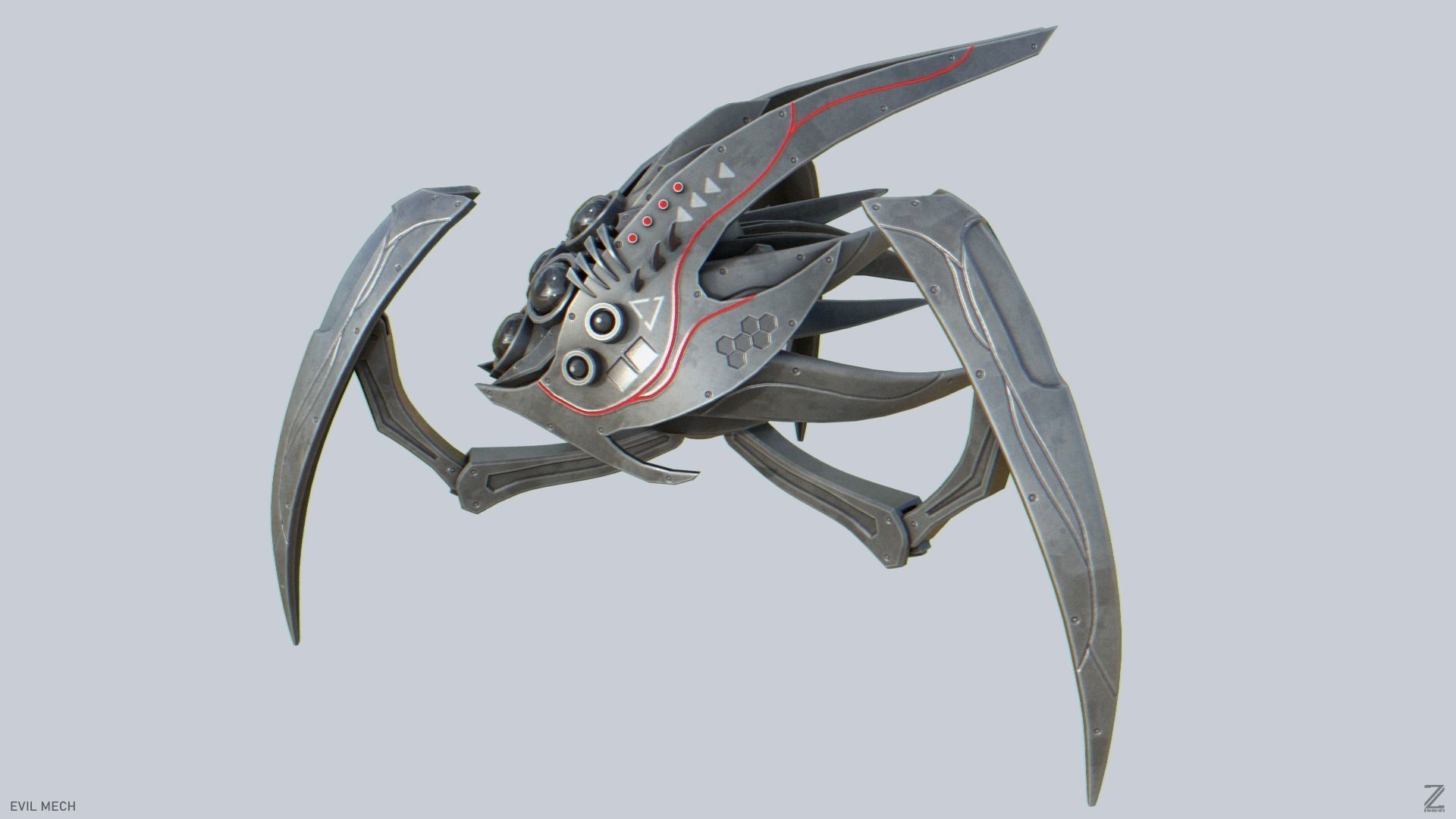 3D model Evil mech VR / AR / low-poly | CGTrader