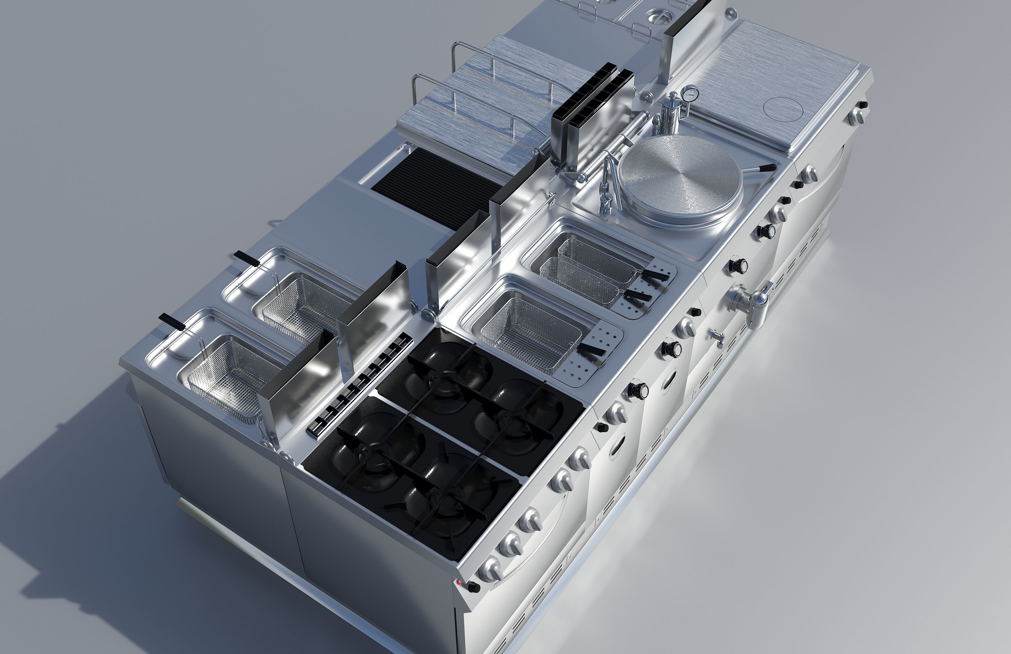 Modular kitchen equipment 3D model | CGTrader