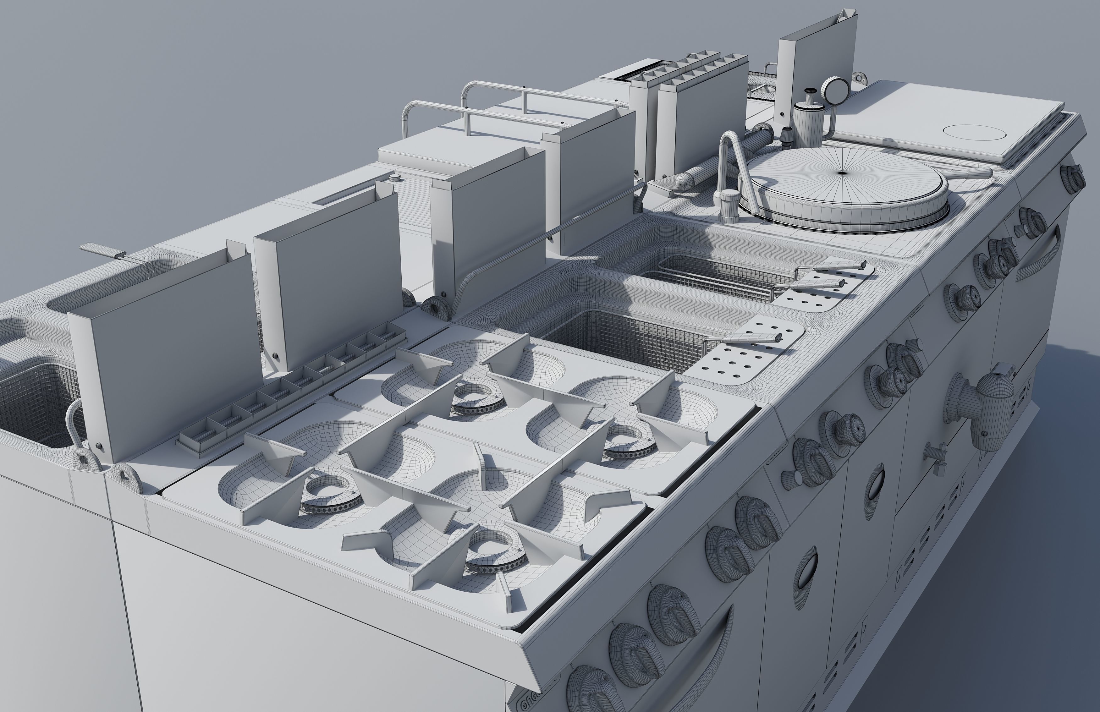 Modular kitchen equipment 3D model | CGTrader