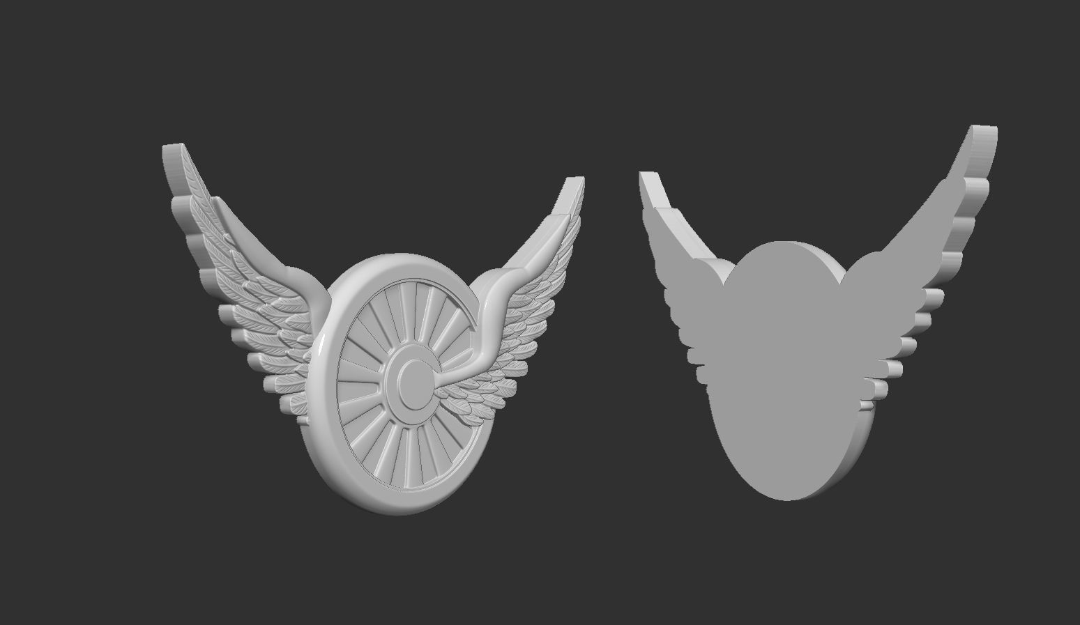 Wheel And Wings 3D model 3D printable | CGTrader