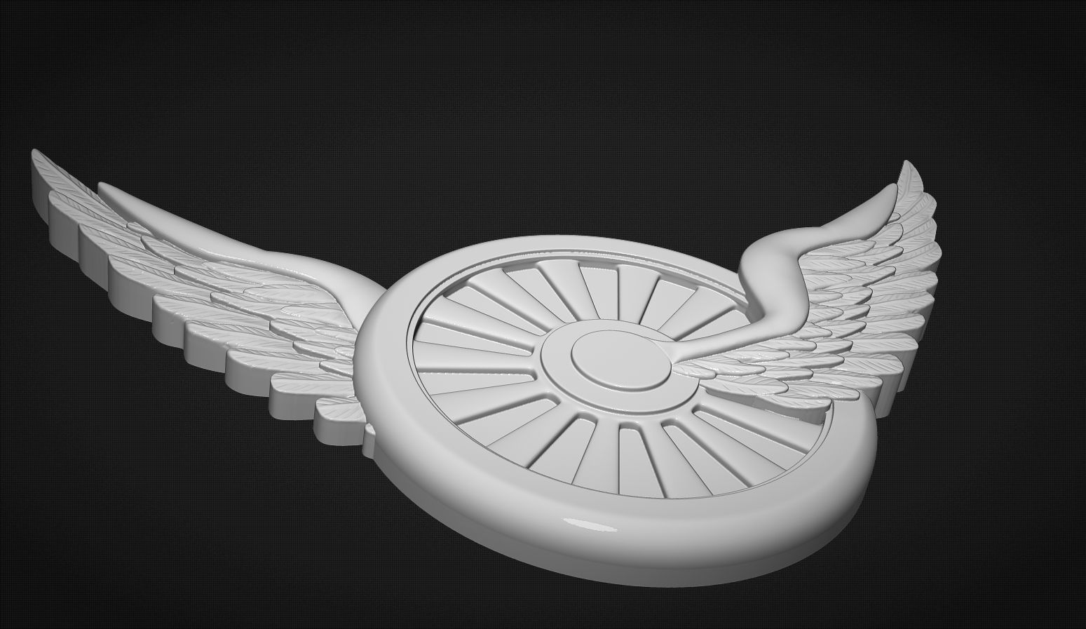 Wheel And Wings 3D model 3D printable | CGTrader