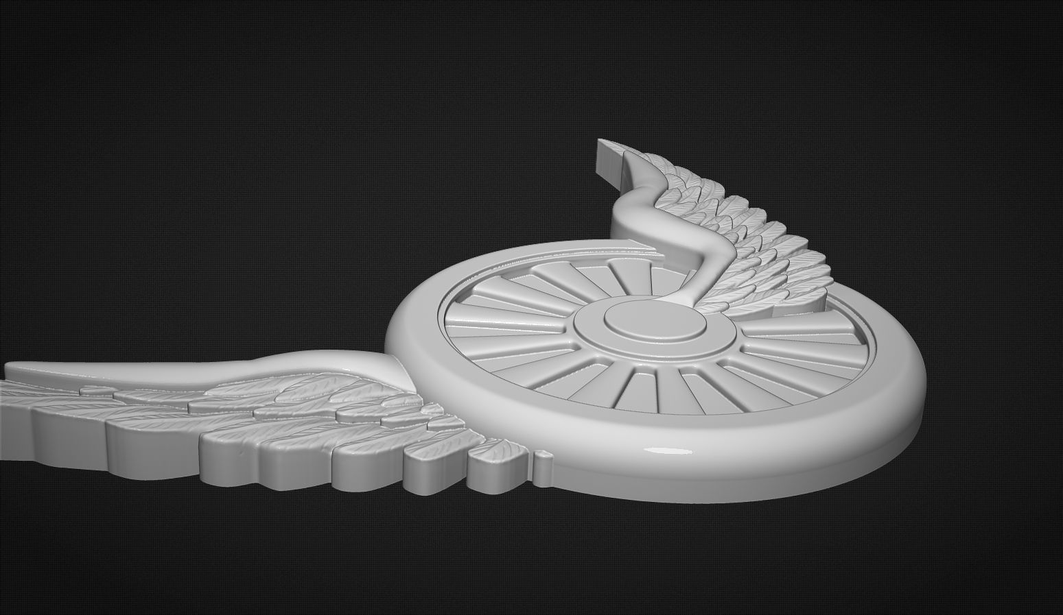 Wheel And Wings 3D model 3D printable | CGTrader