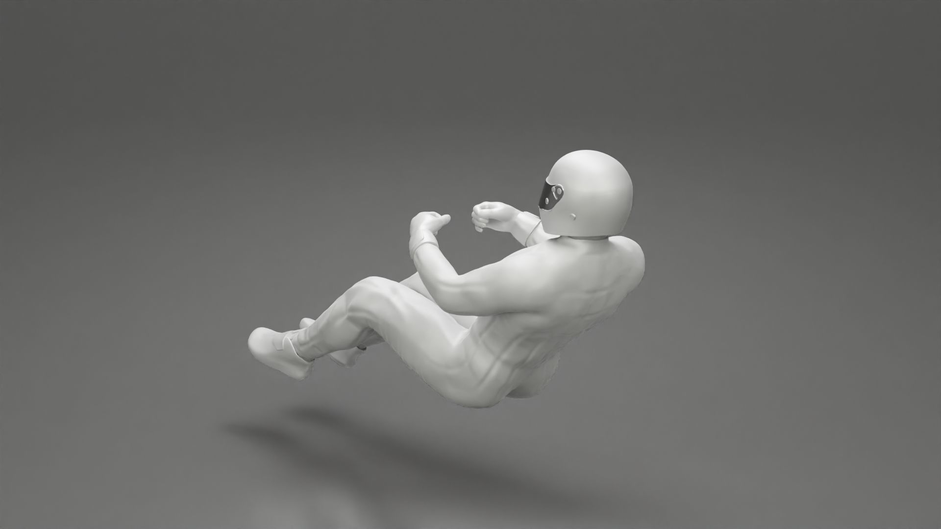 Racing Driver Sitting in Touring Car Cockpit with Racing Suit 3D model ...