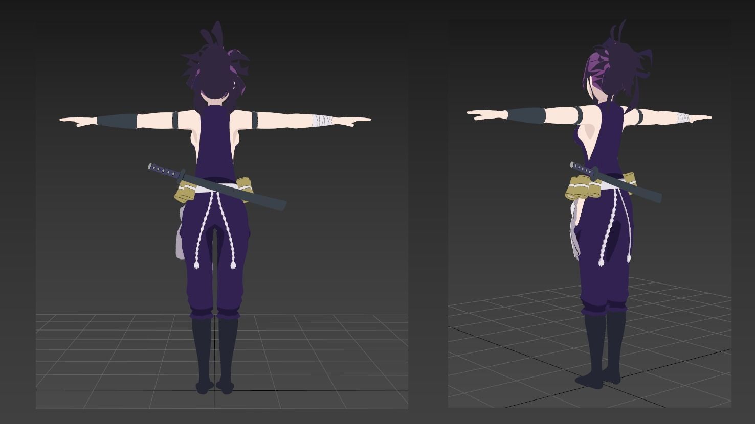 Yuzuriha jigokuraku VRChat avatar 3D model rigged | CGTrader