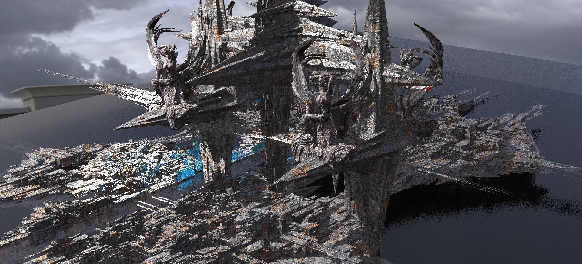 Dark Egypt Pyramid Terra Former pyramid city 3 3D model | CGTrader