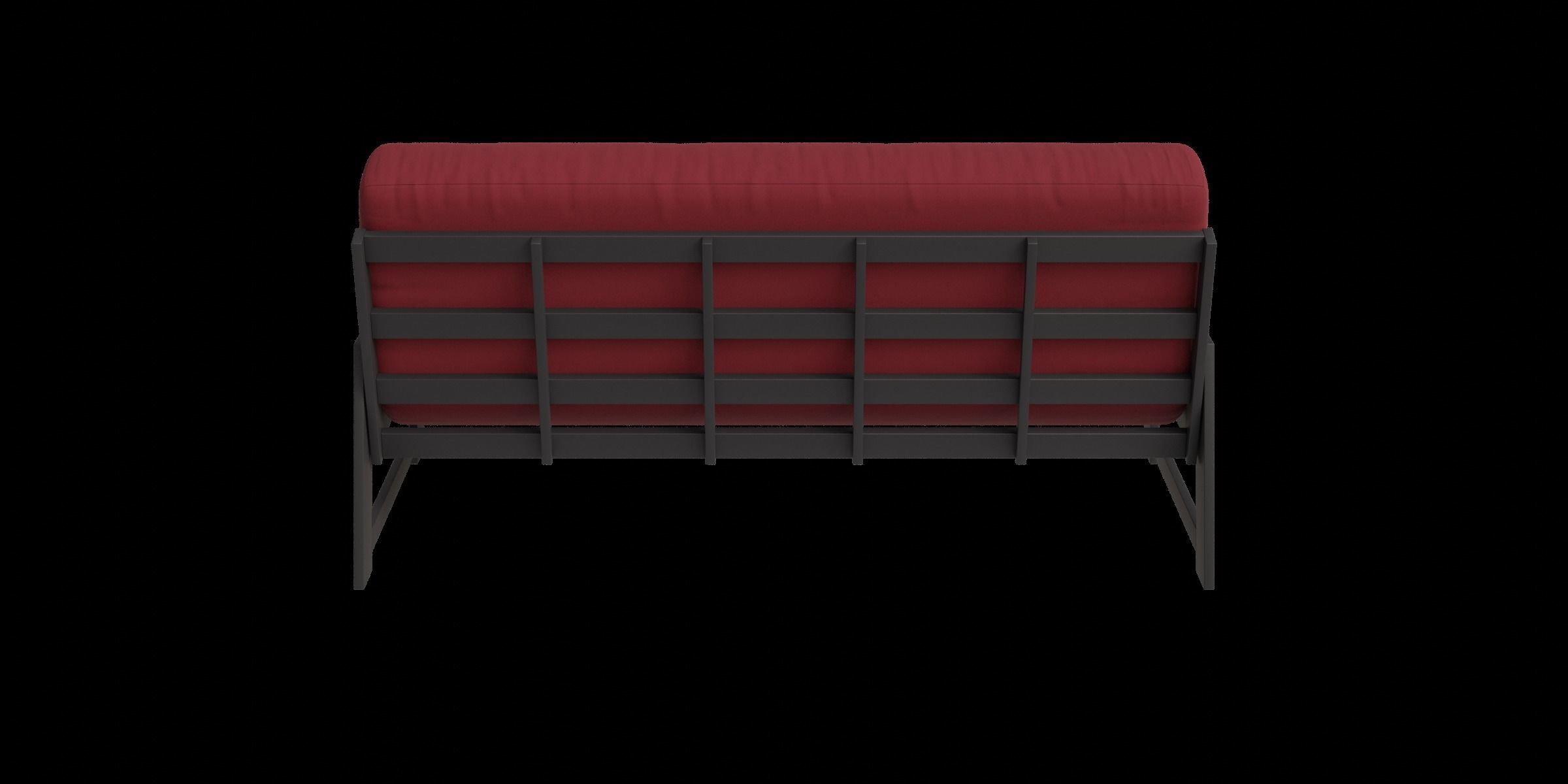 3D model Red Futon Sofa VR / AR / low-poly | CGTrader