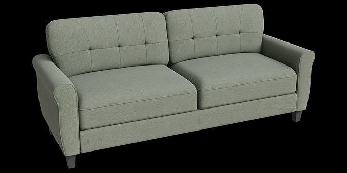 2 Seats Light Green Sofa 3D model | CGTrader