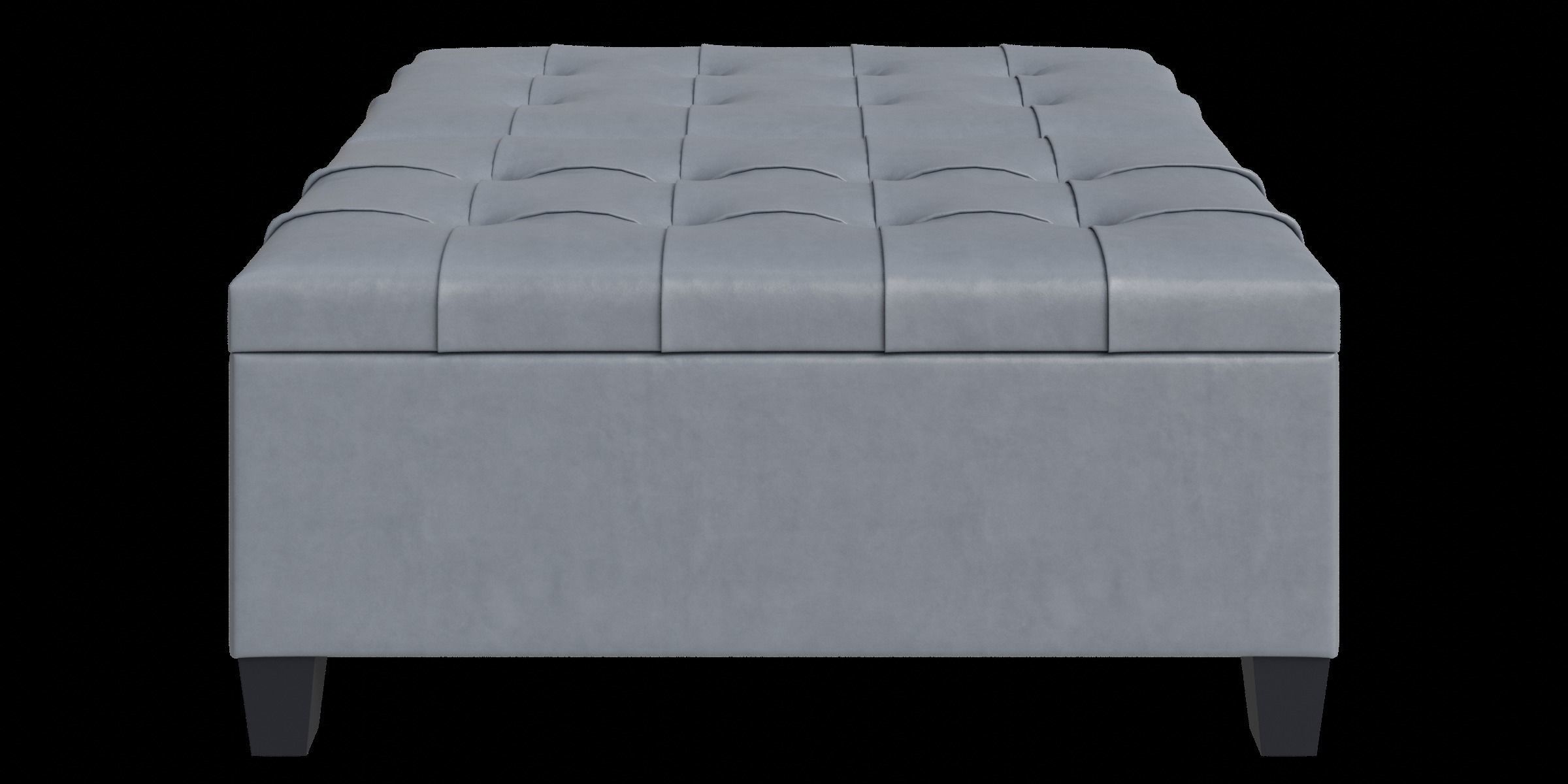 Simple Gray Storage Ottoman 3D model | CGTrader