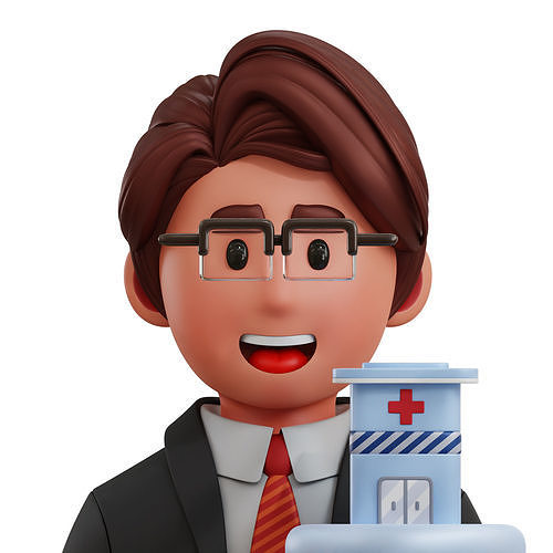 3D model Hospital Manager Avatar 3D Icon VR / AR / low-poly | CGTrader