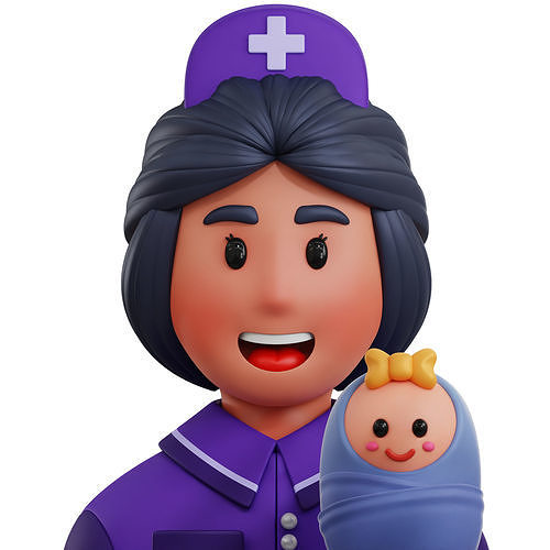 3D model Midwife Avatar 3D Icon VR / AR / low-poly | CGTrader