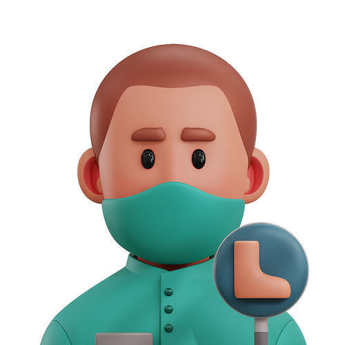 3D model Podiatrist Avatar 3D Icon VR / AR / low-poly | CGTrader