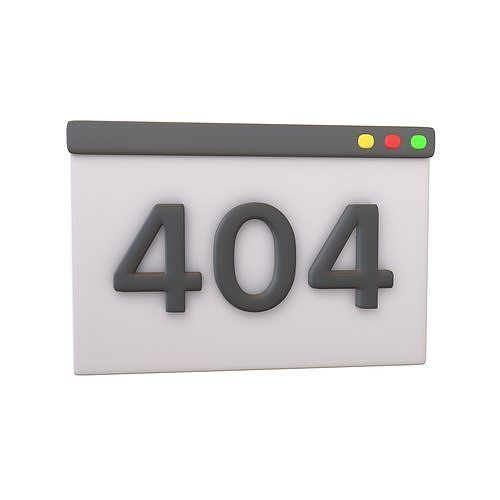 3D model Website 404 Error Icon V1 002 VR / AR / low-poly | CGTrader