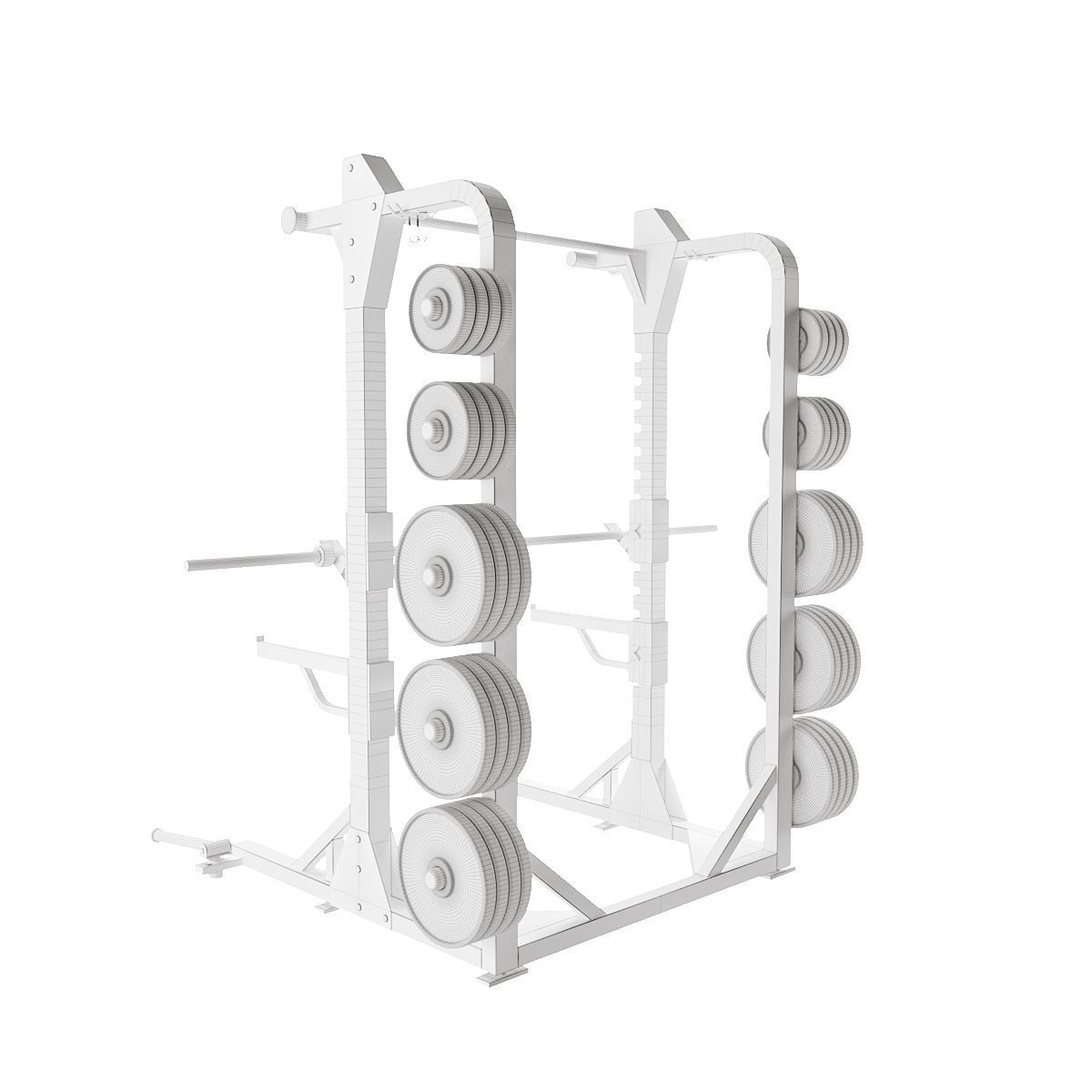 HAMMER STRENGTH HD ELITE HALF RACK 3D model | CGTrader