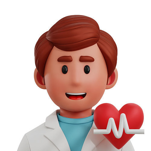 3D model Cardiologist Avatar 3D Icon VR / AR / low-poly | CGTrader