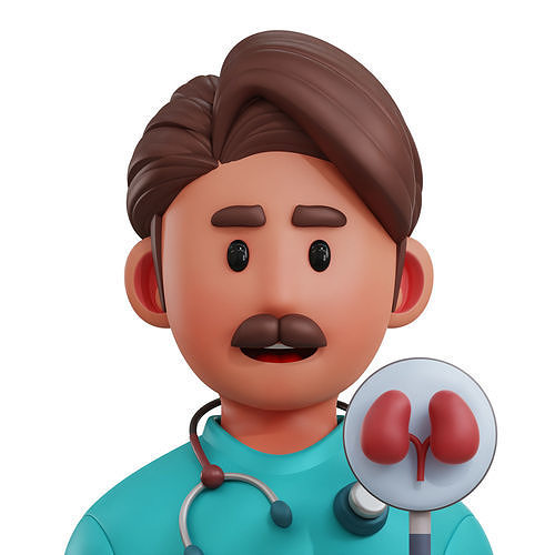 3D model Nephrologist Avatar 3D Icon VR / AR / low-poly | CGTrader