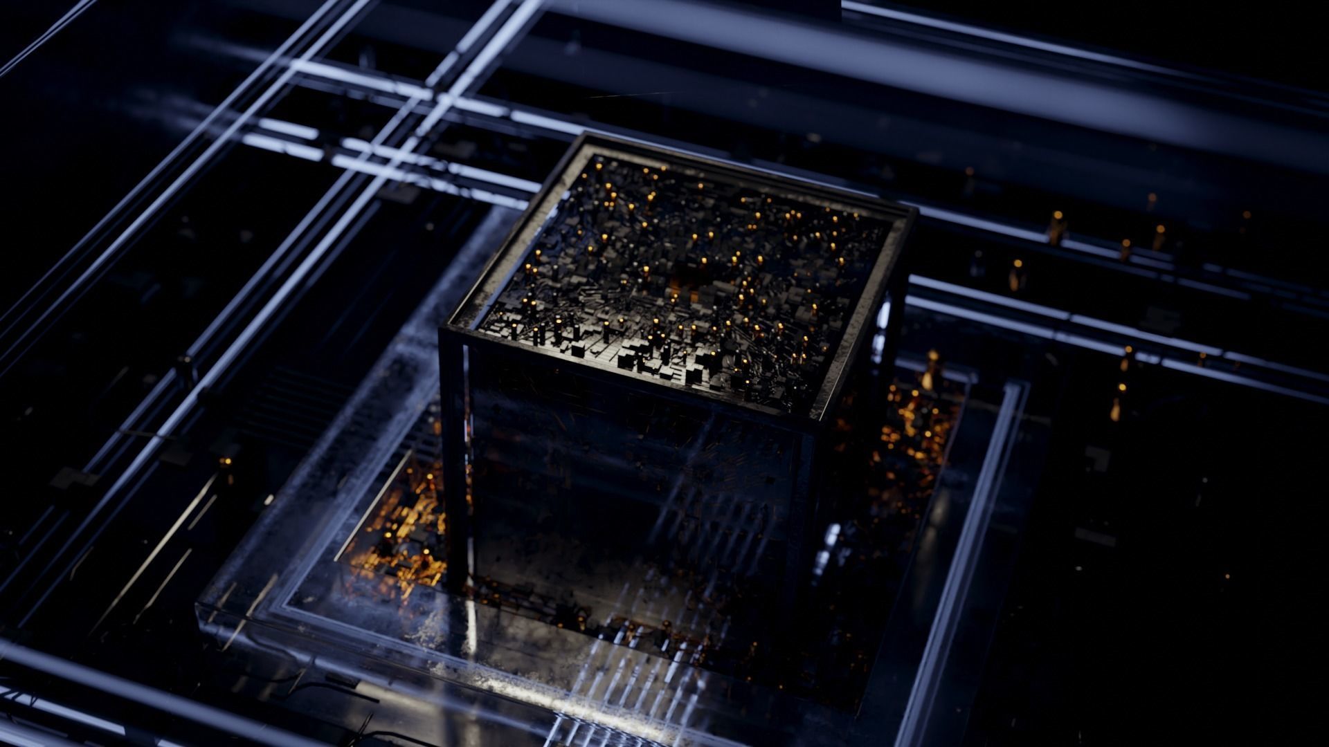 animated cpu shot in blender 3D model animated | CGTrader