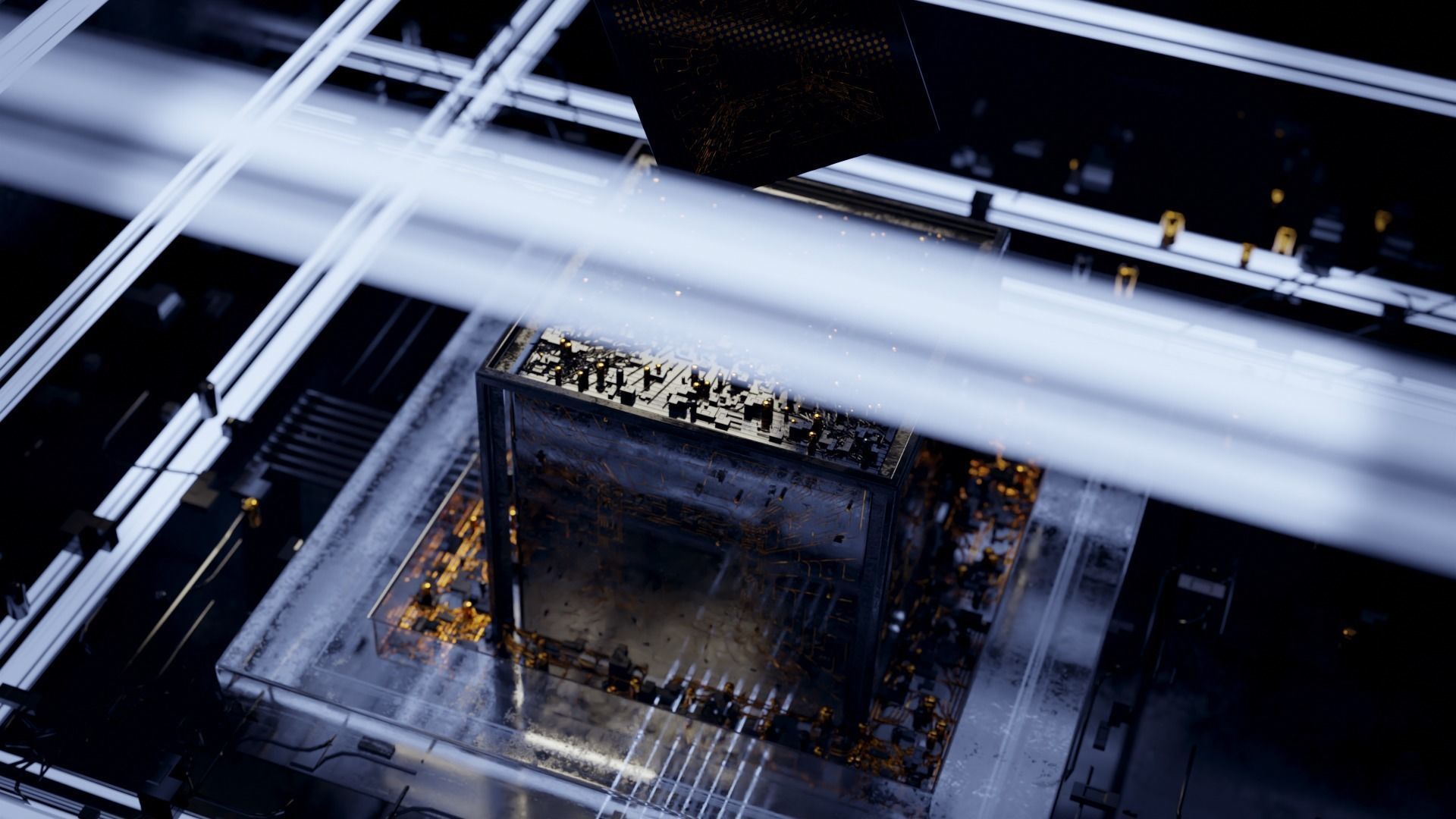 animated cpu shot in blender 3D model animated | CGTrader