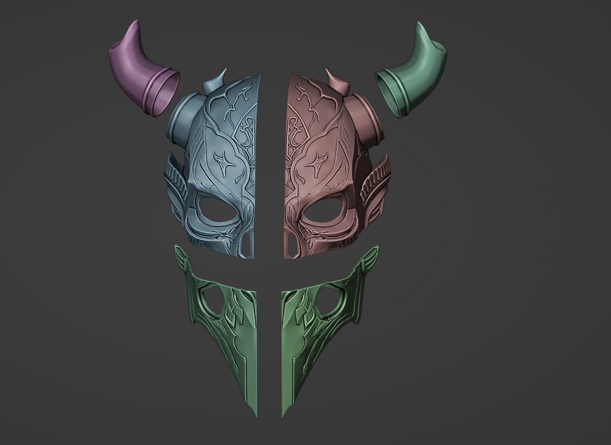 Druid wooden mask 3D model 3D printable | CGTrader