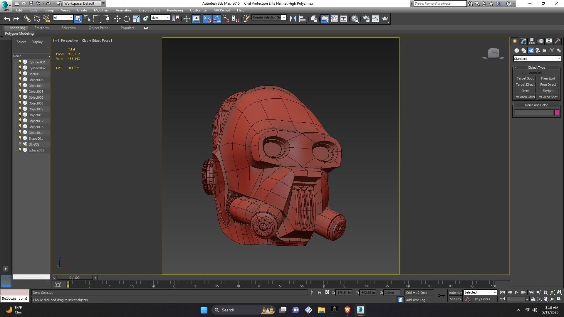 Half Life 2 Elite Civil Protection Helmet for Cosplay 3D model 3D ...