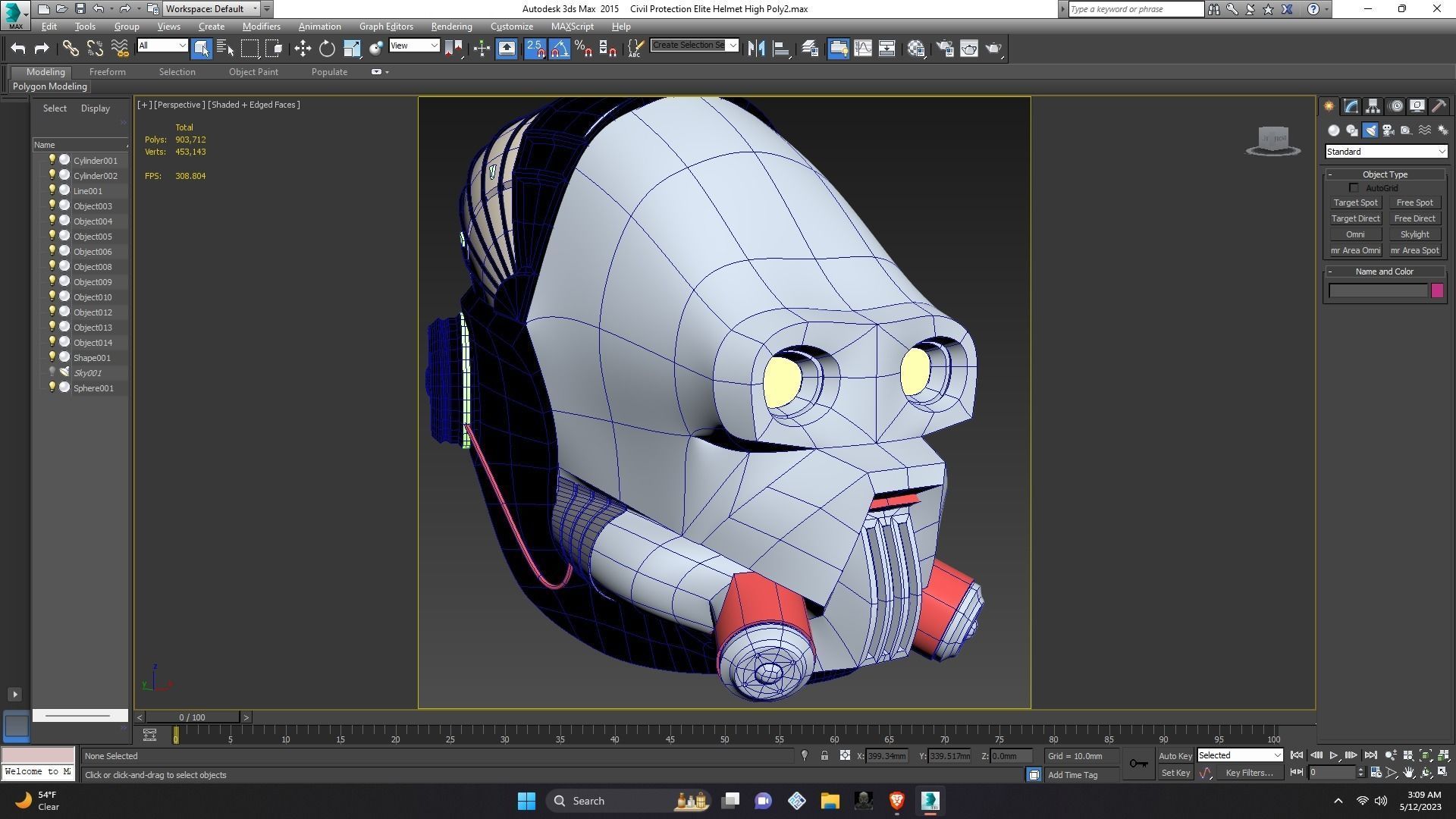 Half Life 2 Elite Civil Protection Helmet for Cosplay 3D model 3D ...