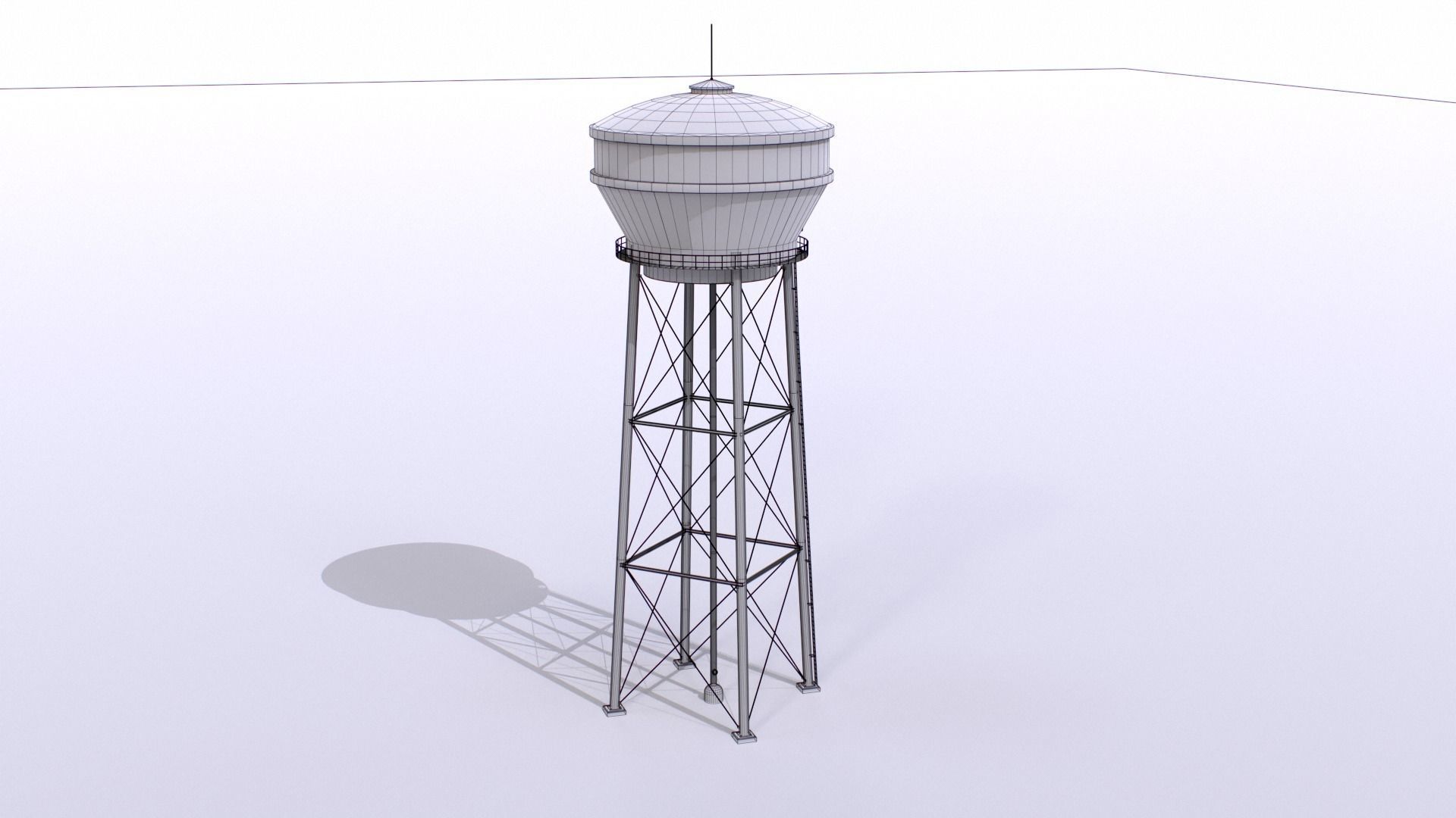 3D model Water tower 1 VR / AR / low-poly | CGTrader