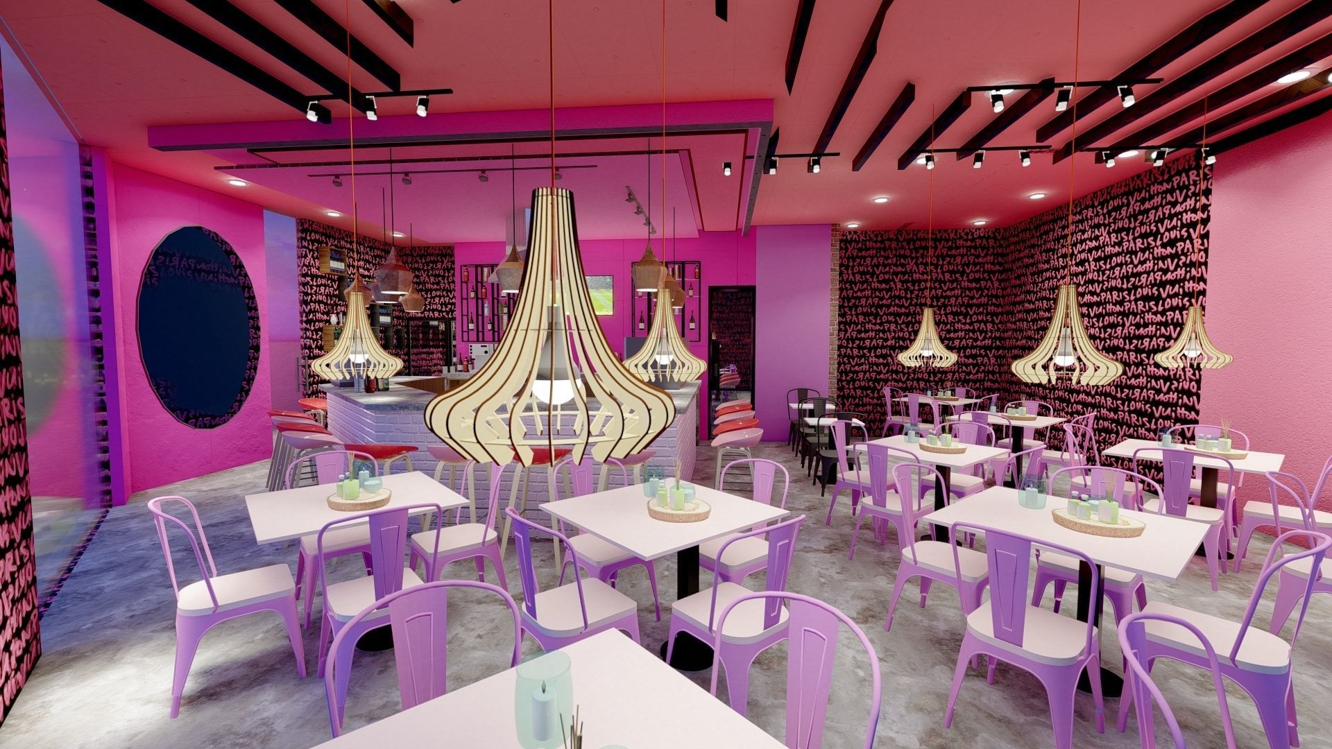 pink club 3D model | CGTrader