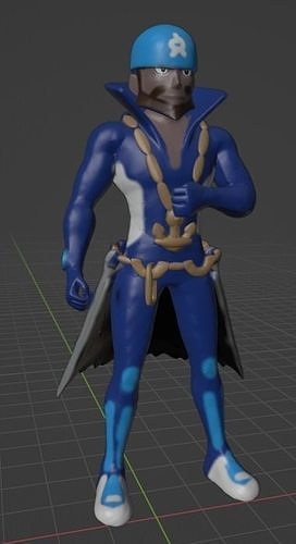 Archie team aqua 3D model 3D printable | CGTrader