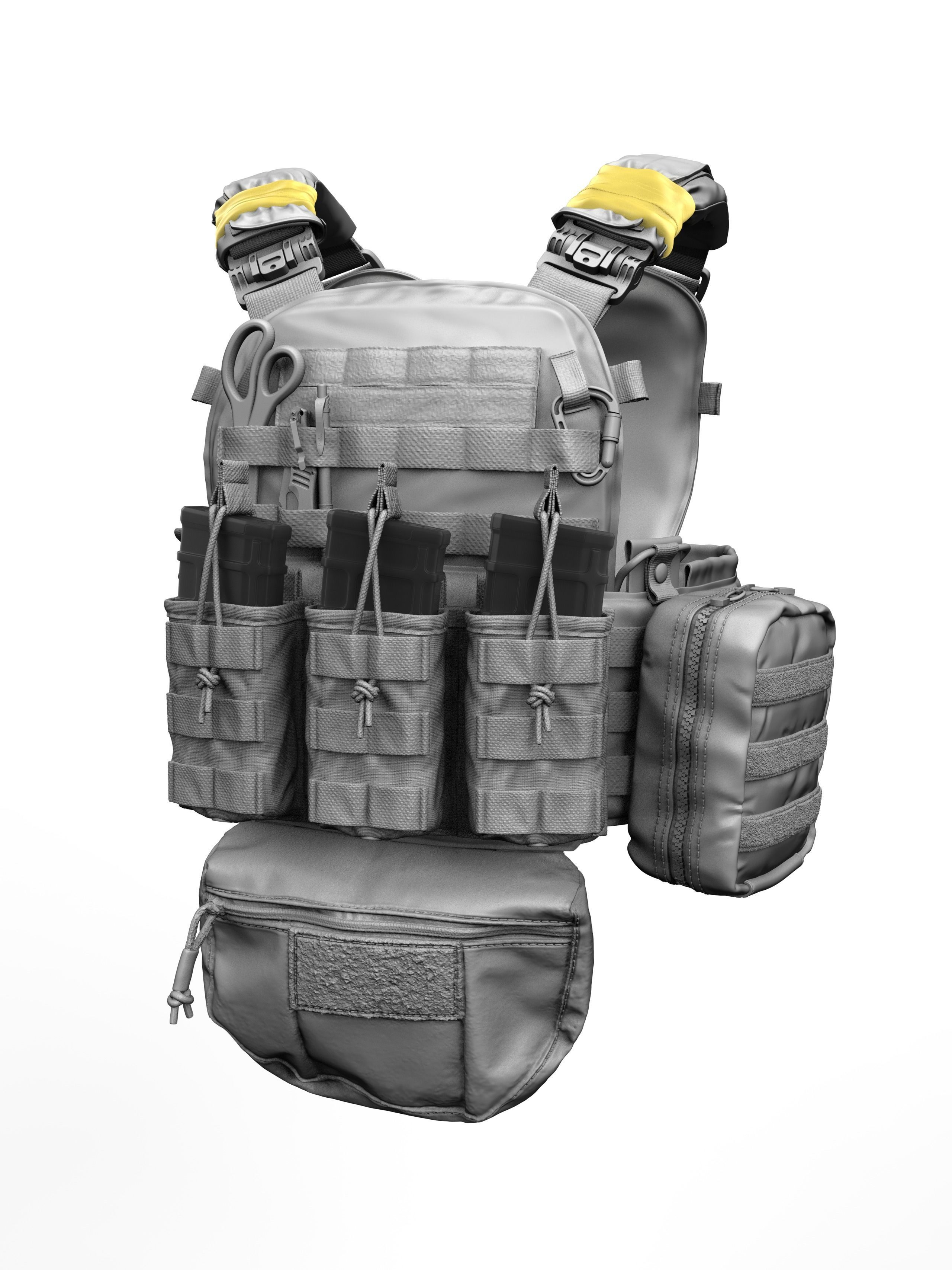 TACTICAL DUMP DROP POUCH ASSET 3D model 3D printable | CGTrader