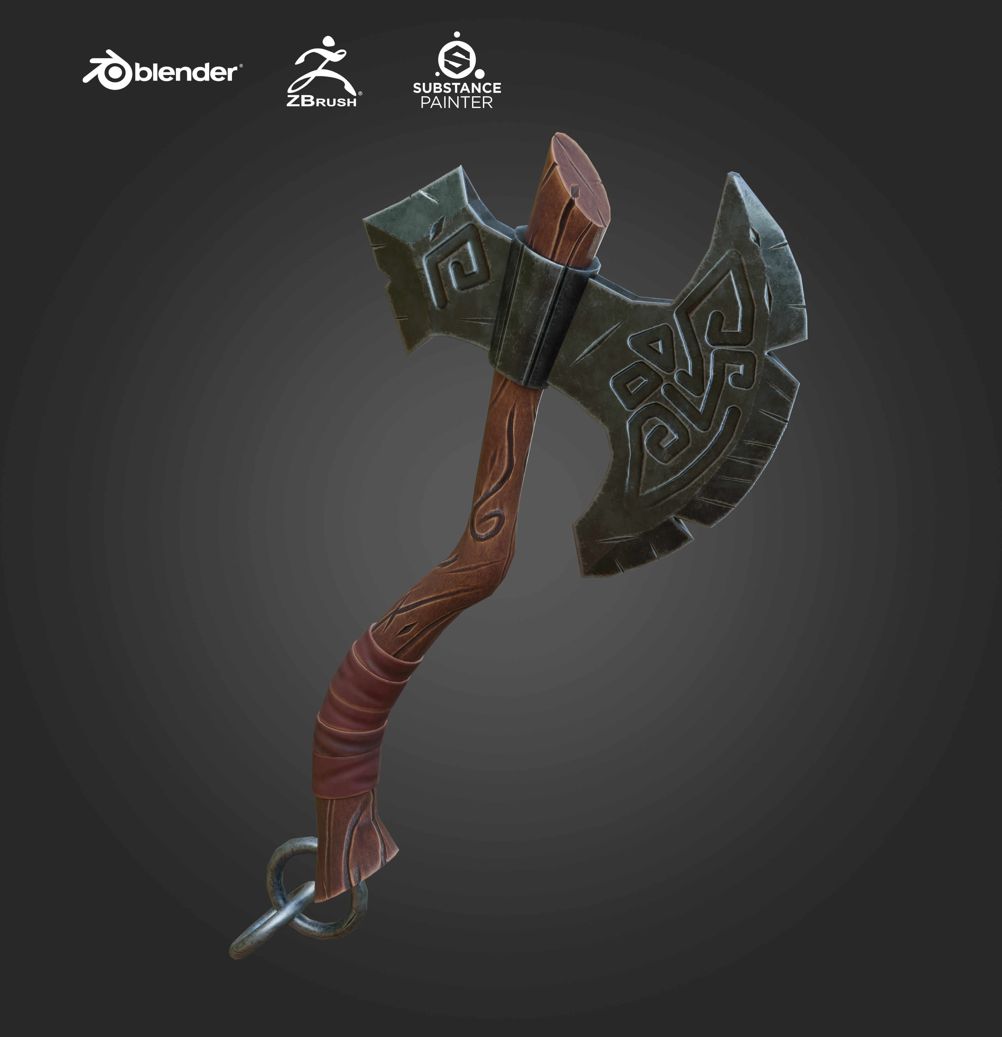3D model Stylized axe Game Ready VR / AR / low-poly | CGTrader