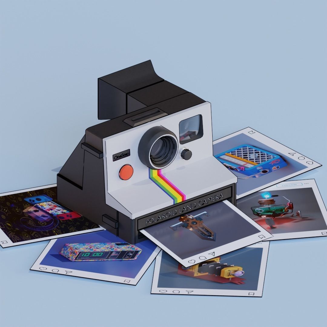 Polaroid free VR / AR / low-poly 3D model | CGTrader