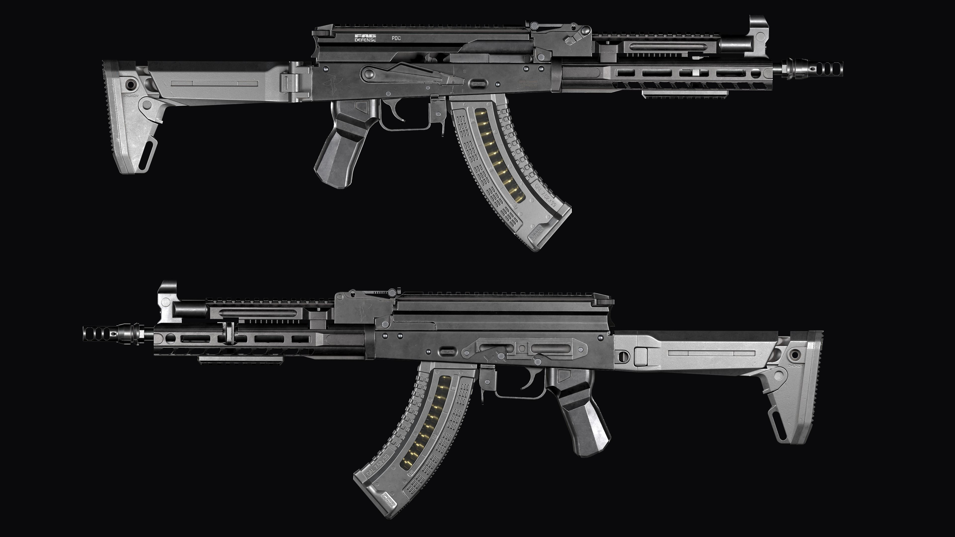 3D model Modular assault rifle Rifle Dynamics 704 AK system VR / AR ...