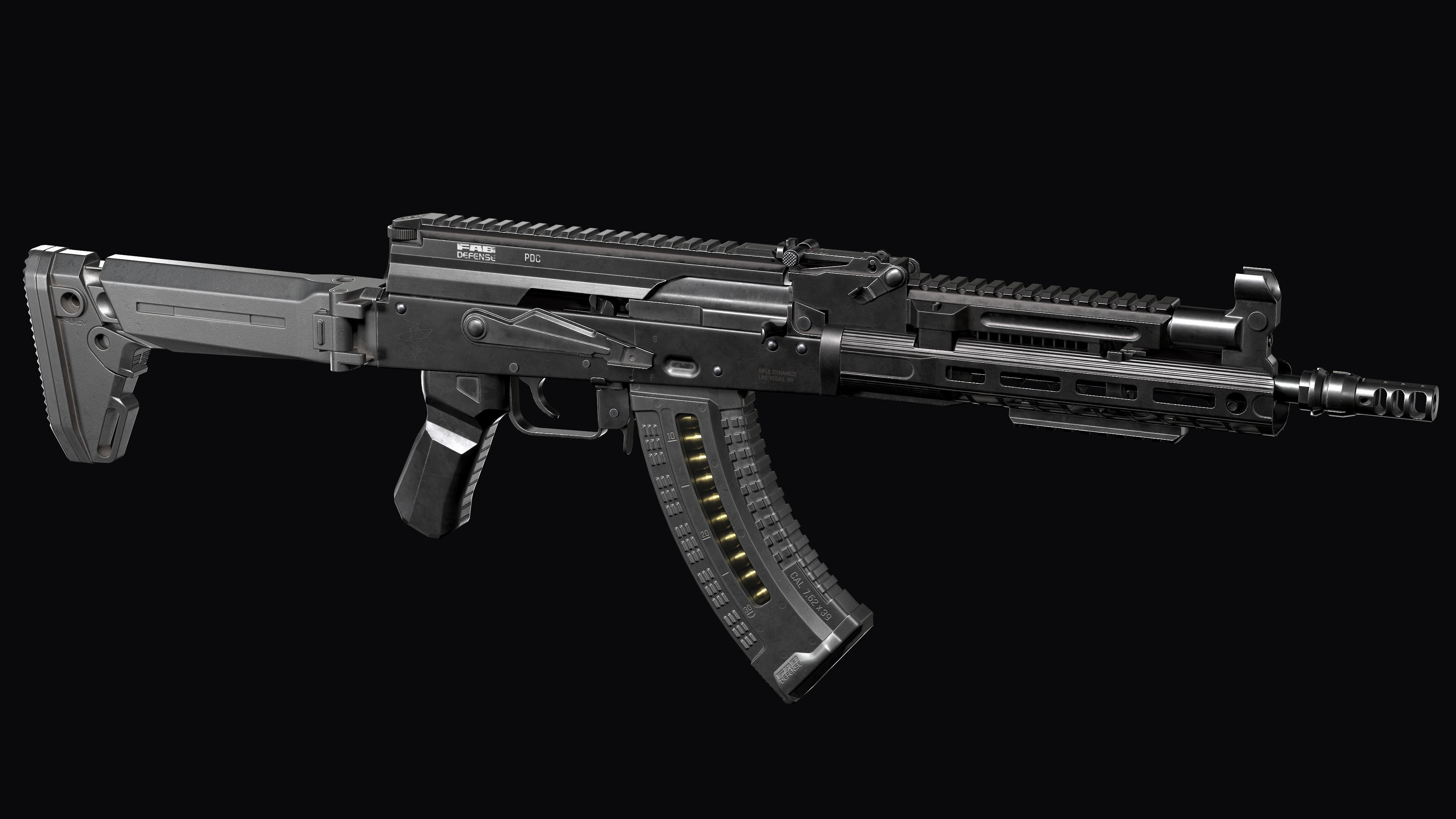 3D model Modular assault rifle Rifle Dynamics 704 AK system VR / AR / low-poly | CGTrader