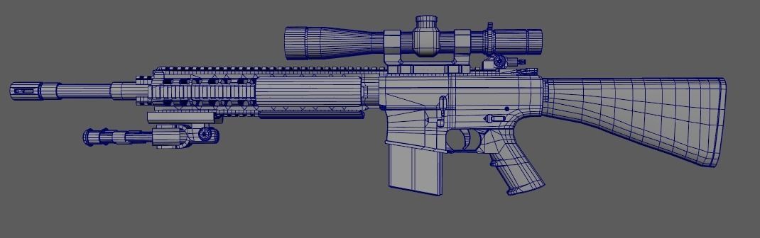 3D model M110 Sniper Rifle VR / AR / low-poly | CGTrader