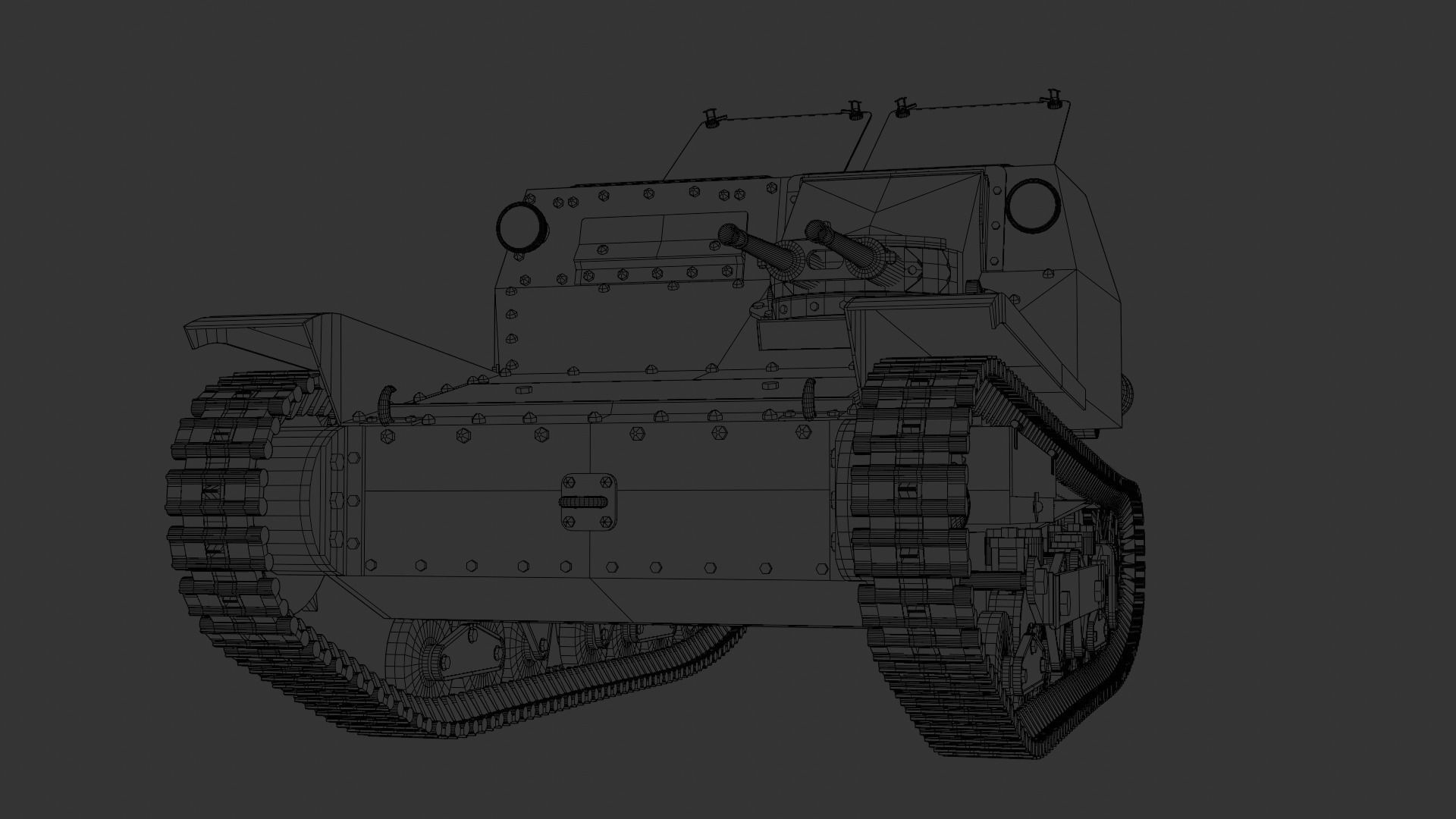 Italian tankette CV33 3D model rigged | CGTrader