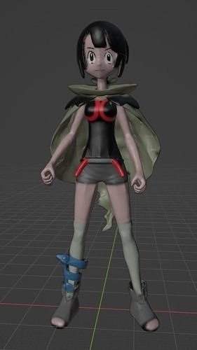 Zinnia pokemon trainer 3D model 3D printable | CGTrader