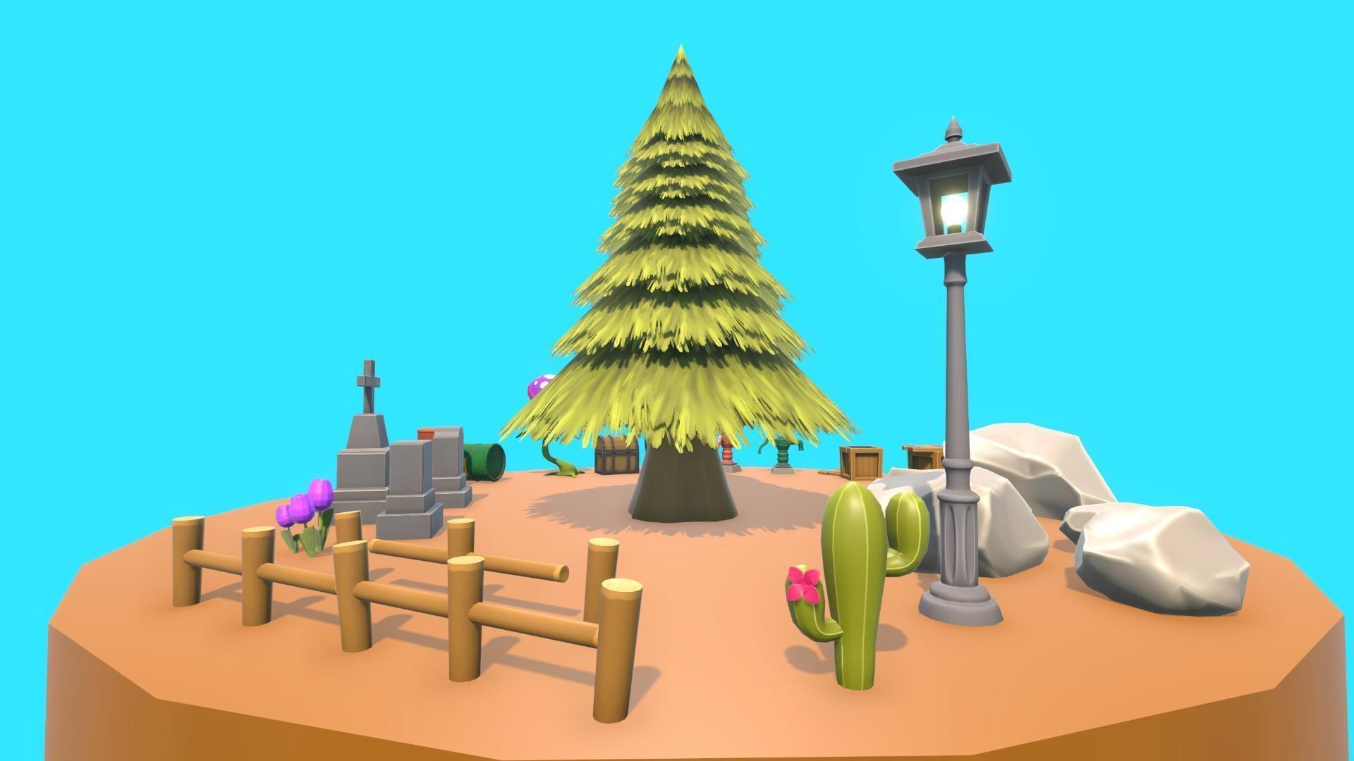 Various Environment Islands Lite Unity URP free VR / AR / low-poly 3D ...