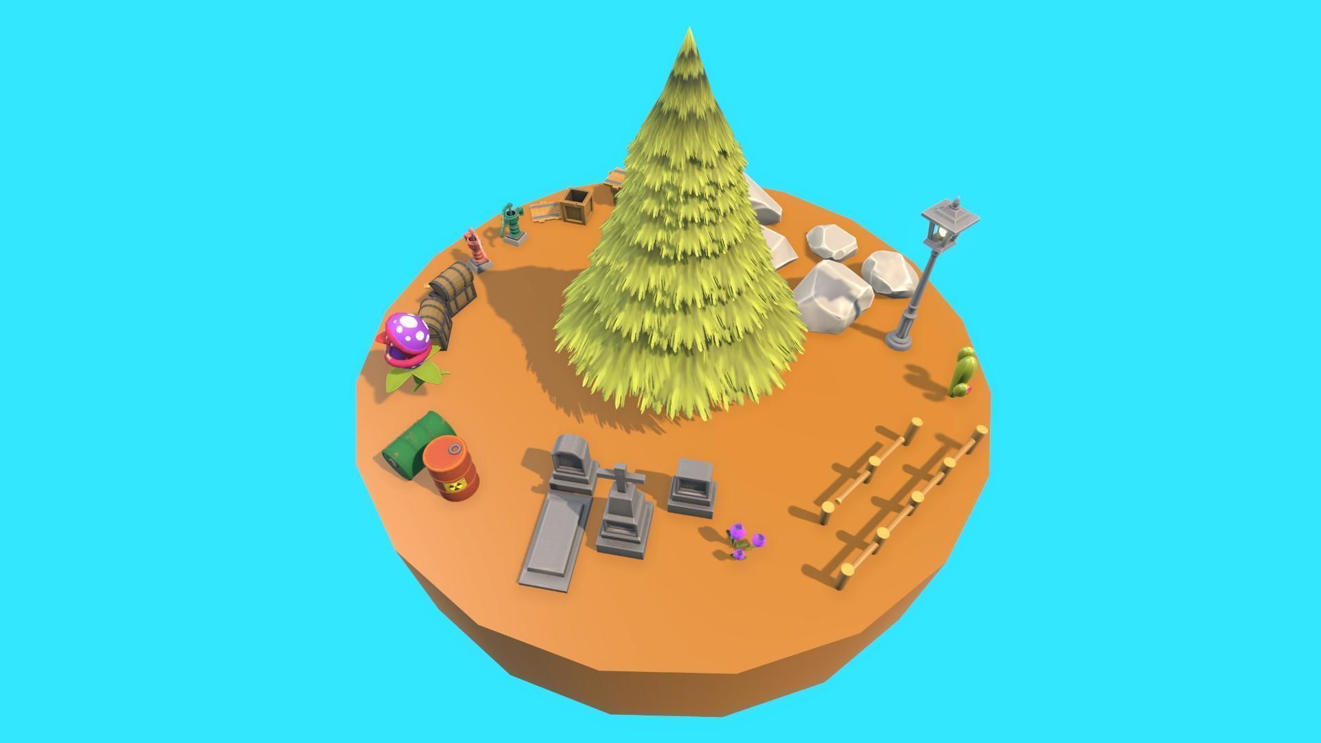 Various Environment Islands Lite Unity URP free VR / AR / low-poly 3D ...