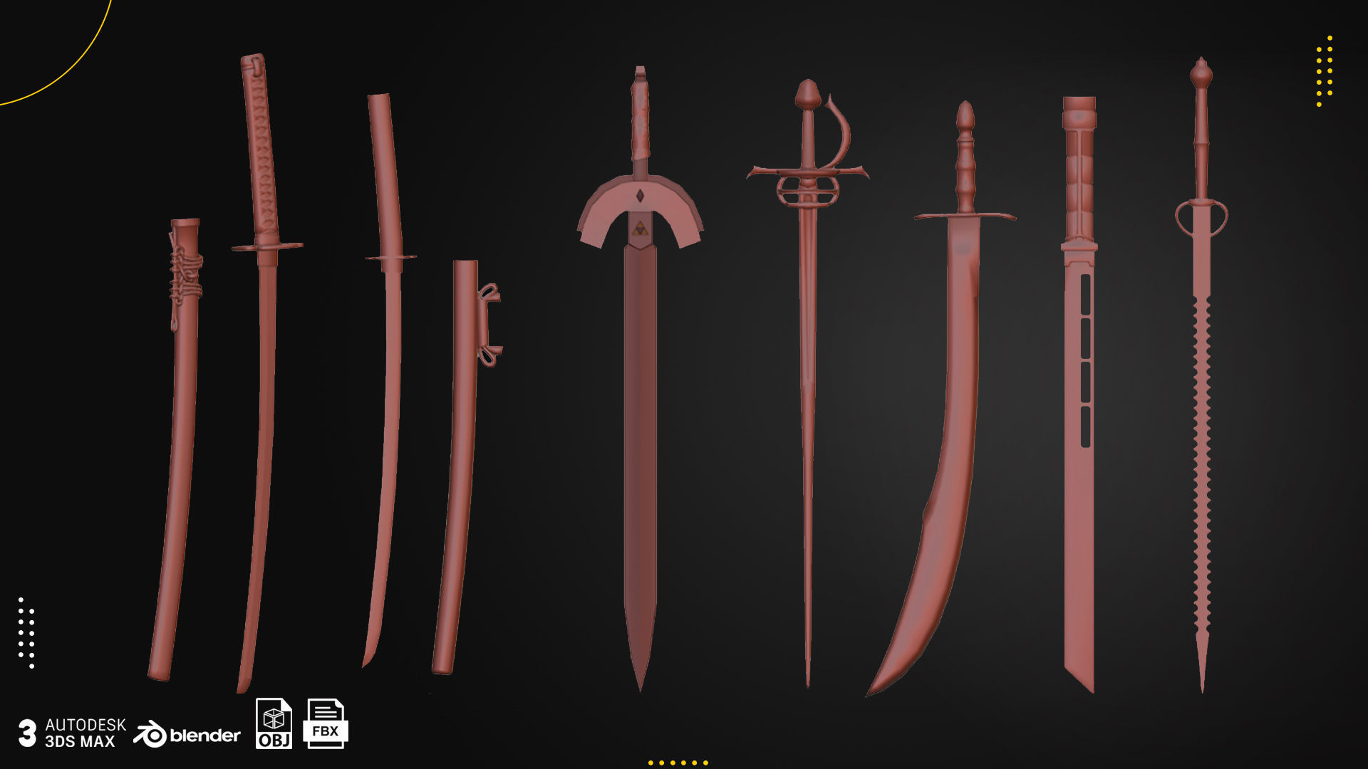 3D model 50 Sword Base Mesh VR / AR / low-poly | CGTrader