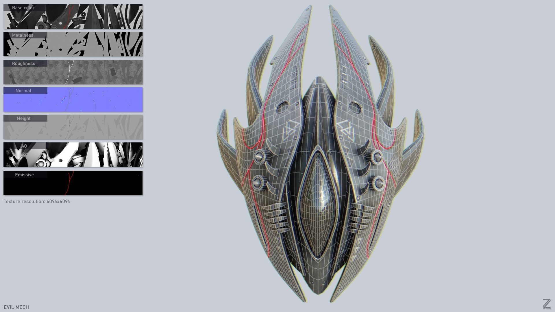 3D model Evil mech VR / AR / low-poly | CGTrader