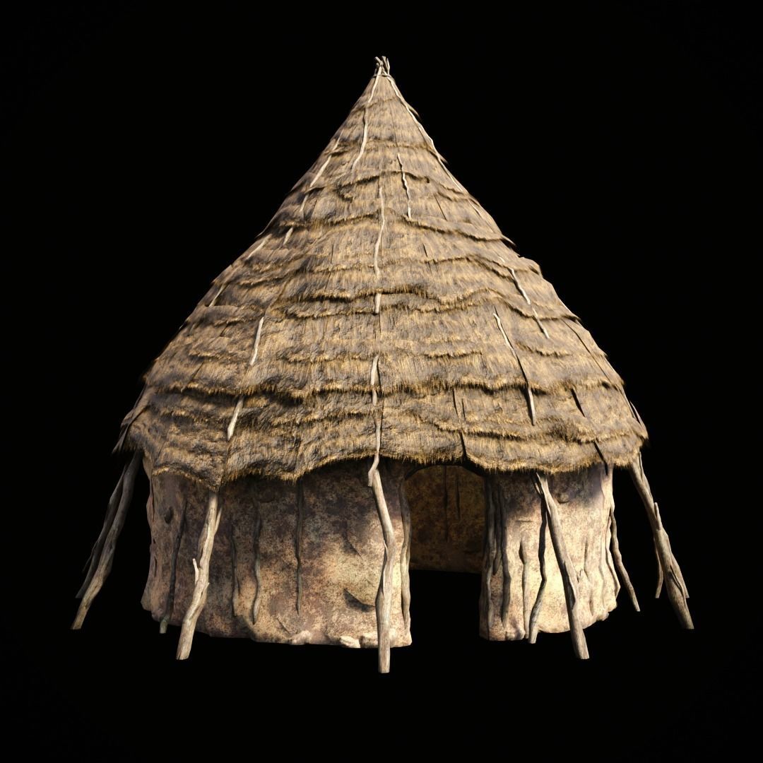 3D model PRIMITIVE AFRICAN PRIMAL HUT SHELTER HOUSE COTTAGE COLLECTION ...