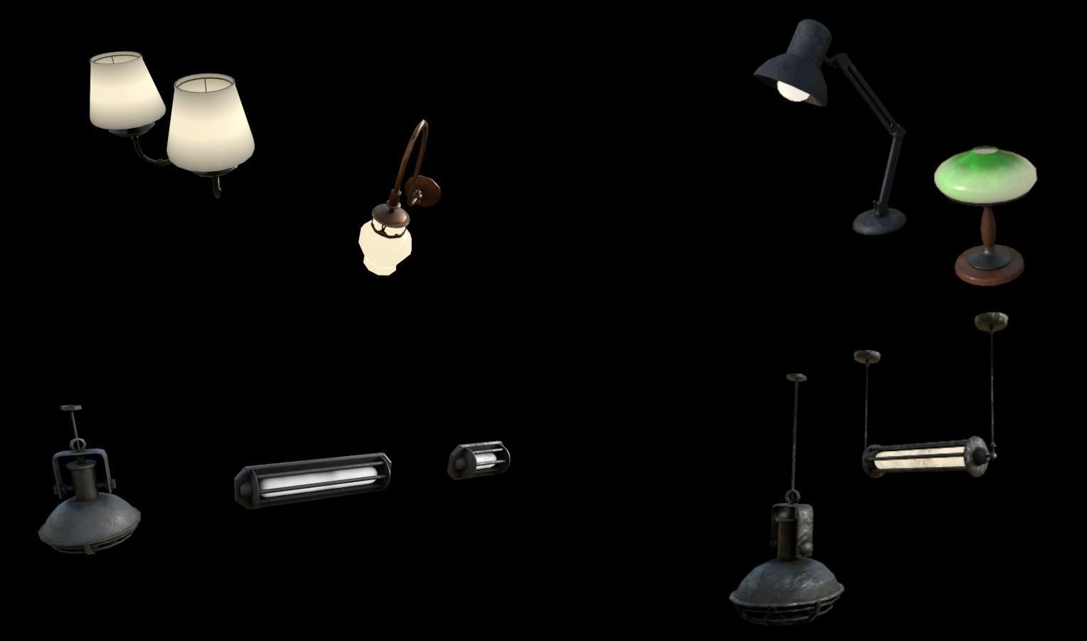 3D model Modular Police Station Props Pack VR / AR / low-poly | CGTrader