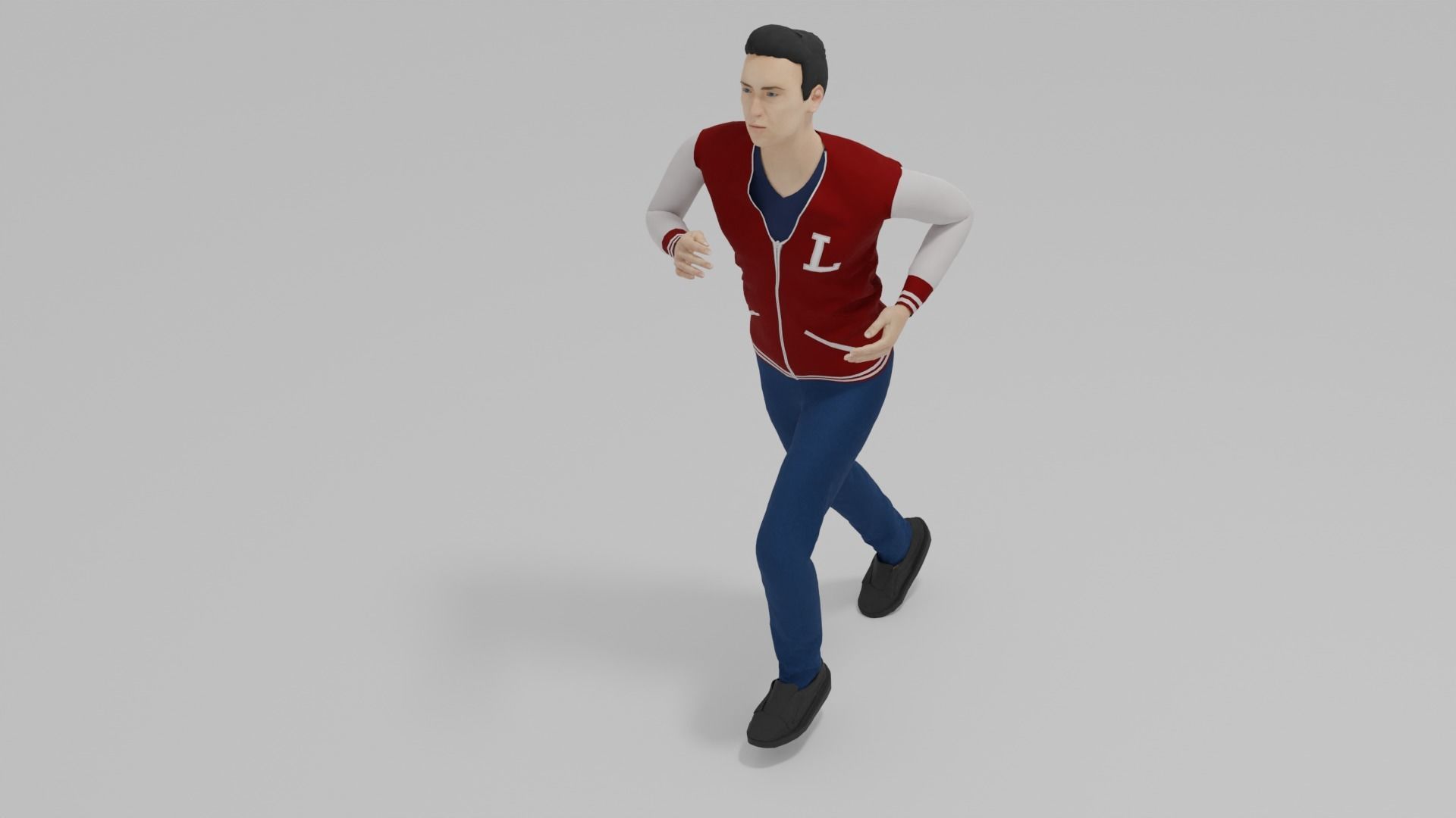 3D model Varsity Man Run Animation VR / AR / low-poly | CGTrader