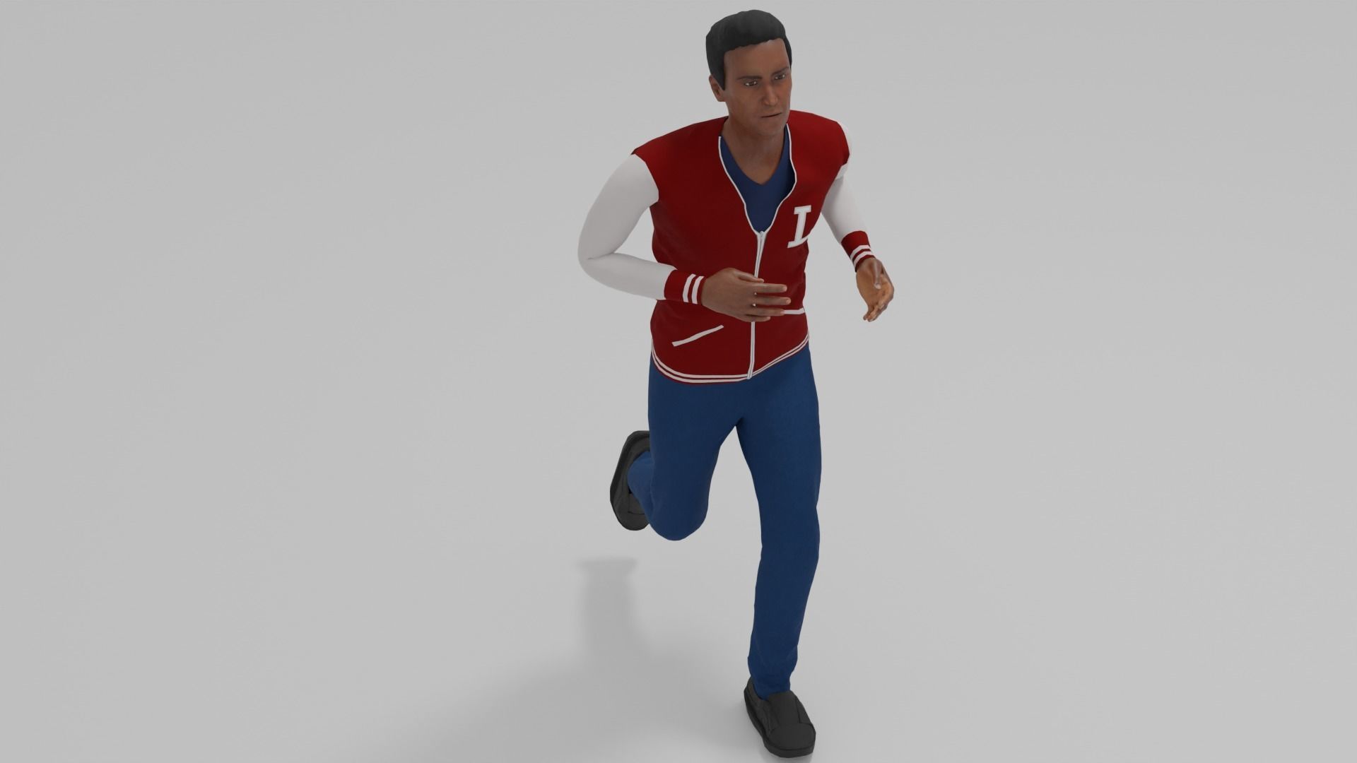 3D model Afro-American Man Run Animation VR / AR / low-poly | CGTrader