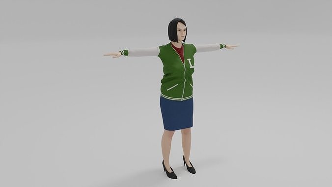 3D model Woman T-Pose VR / AR / low-poly | CGTrader