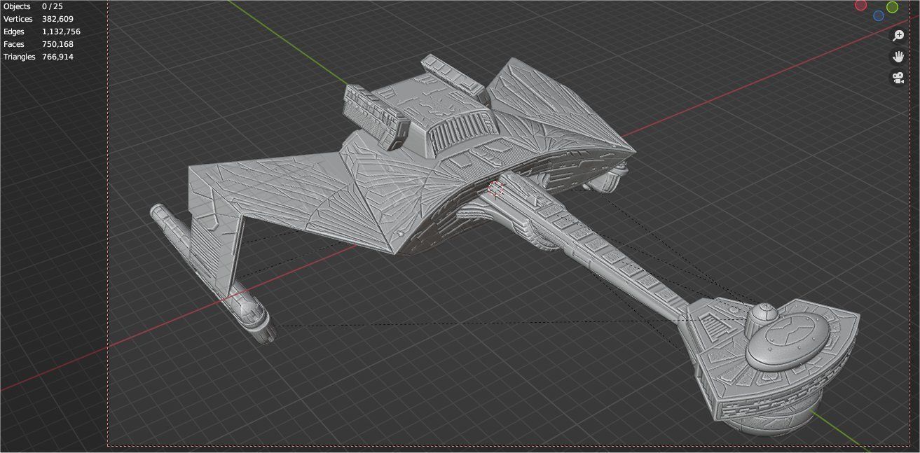 Romulan Stormbird Cruiser 3dprint from Star Trek 3D model 3D printable ...