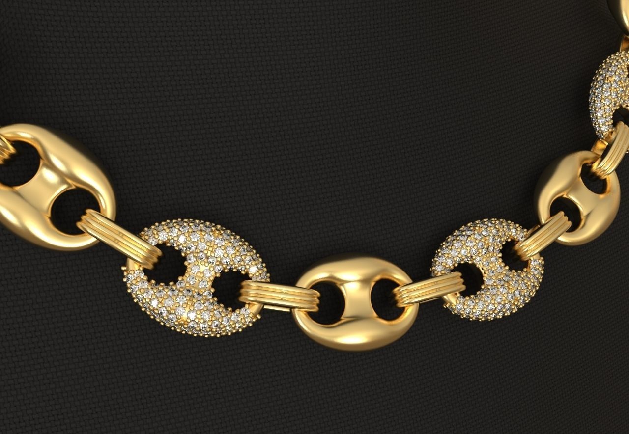 Gucci Sailor Puff Link Necklace or bracelet 3D model 3D printable ...